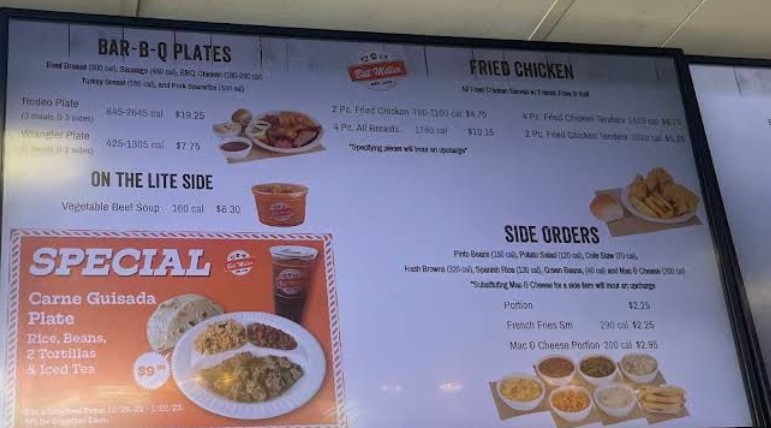 Bill Miller BBQ Restaurant Menu – Texas BBQ, Fried Chicken & Breakfast ...